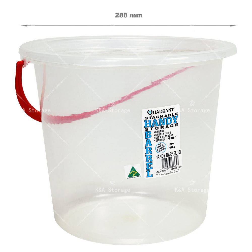 Quadrant Handy Barrel 10LT With Lid & Handle (Minimum order quantity:12 ...