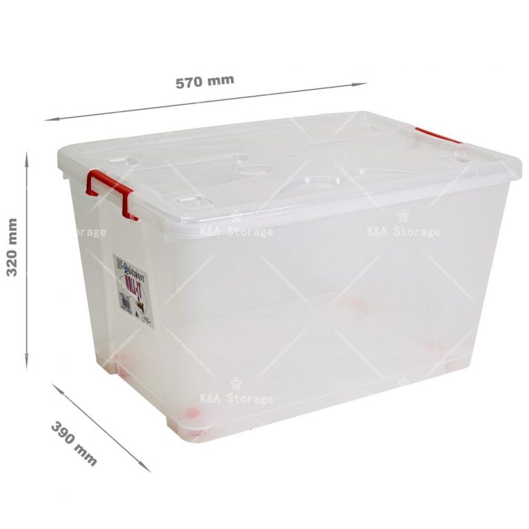 Quadrant Roller Box 50LT Clear (Minimum order quantity:10) - Gooya