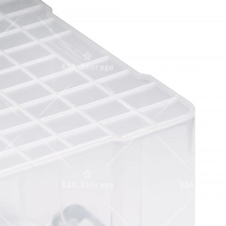 K & A Clip Plastic Storage Box Clear Lid with Black Handle XS 15L Heavy ...