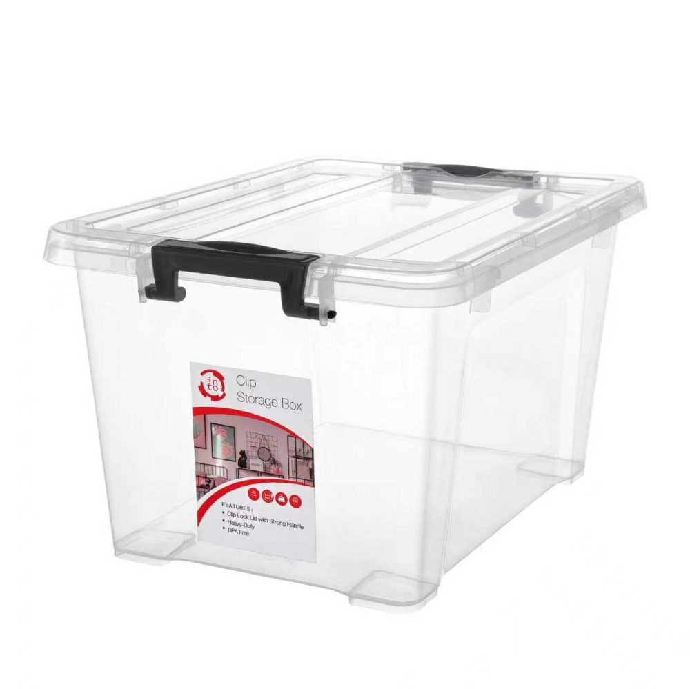 Into 16L Clear Clip Box (Minimum Order Quantity: 12) - Gooya